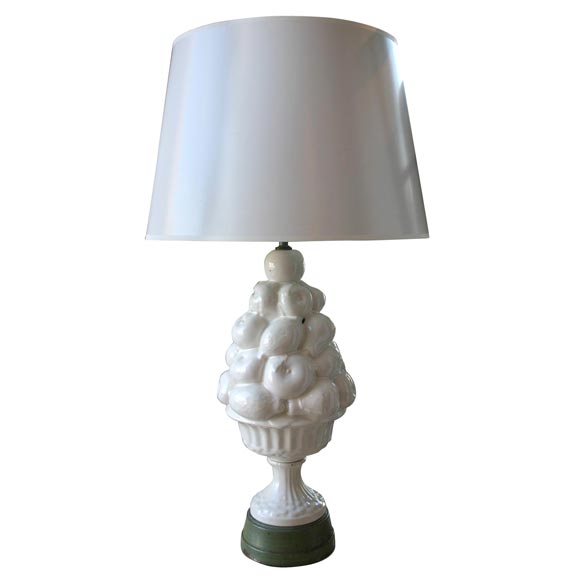 Porcelain Fruit Lamp at 1stDibs