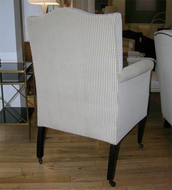 Pair of Small Scale Armchairs with Tapered Legs For Sale at 1stDibs