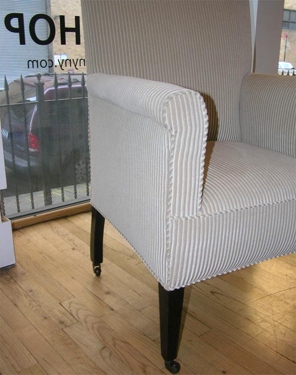 Pair of Small Scale Armchairs with Tapered Legs For Sale at 1stDibs