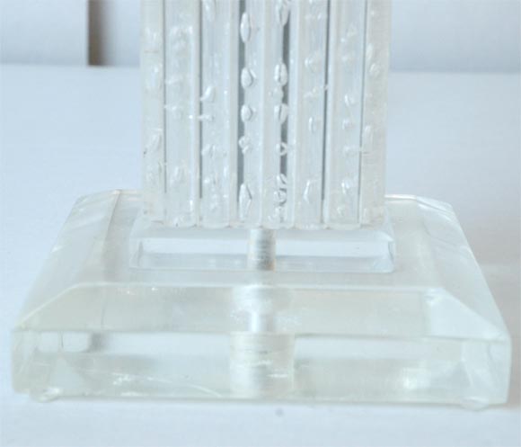 Acrylic Fluted Column Lamp For Sale at 1stDibs