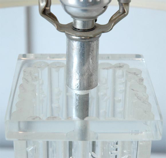 Acrylic Fluted Column Lamp For Sale at 1stDibs