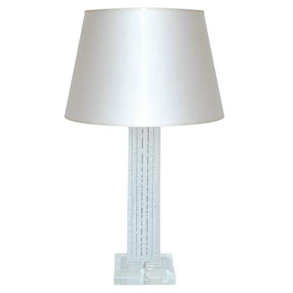 Acrylic Fluted Column Lamp For Sale at 1stDibs
