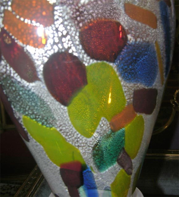 Abstract Art Glass Sculpture in Gem Tones at 1stDibs