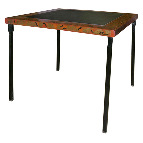 Metal Folding Game Table at 1stDibs