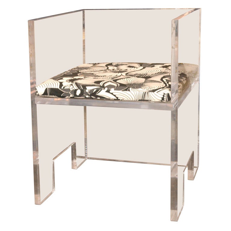 Lucite Cube Chair by Jordan Cappella at 1stDibs
