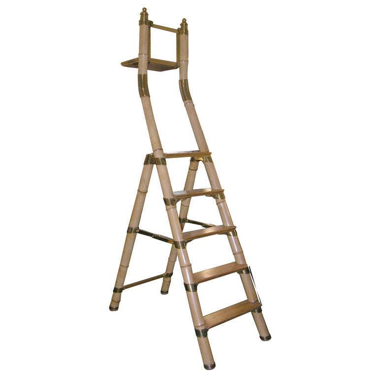 Bamboo Library Ladder at 1stDibs
