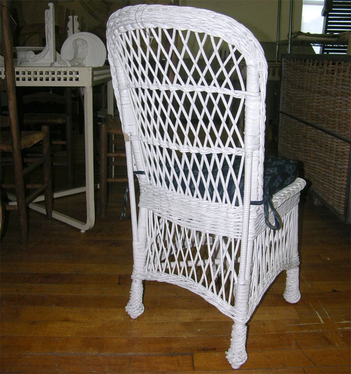 Set of 8 Small Wicker Chairs at 1stDibs