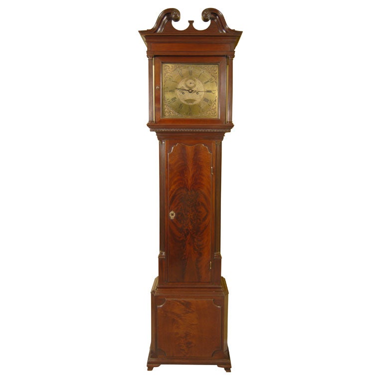 Mahogany Longcase Clock by E. Bertles of Liverpool, c. 1770 at 1stDibs