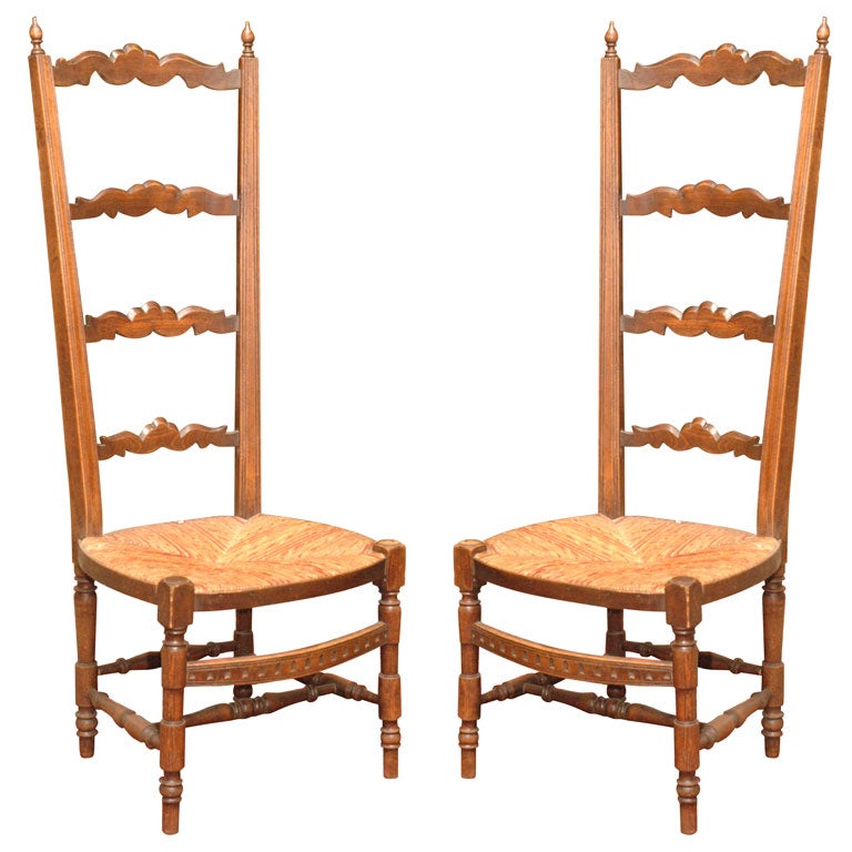 Pair of French fireplace chairs at 1stDibs