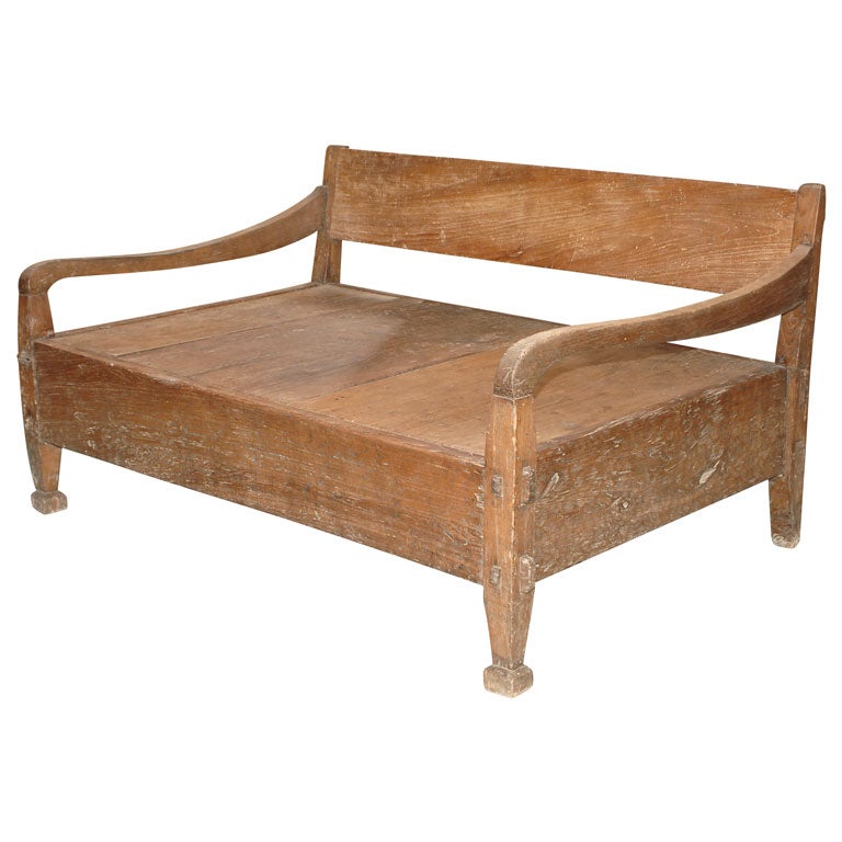 Antique Teak Bed/Bench Dutch Colonial at 1stDibs