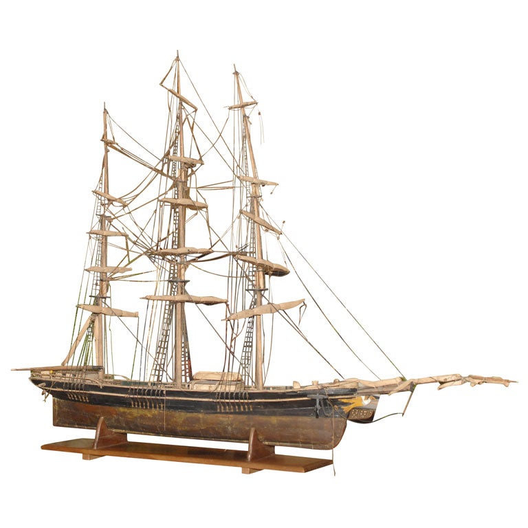 Large Antique Ships Model at 1stDibs