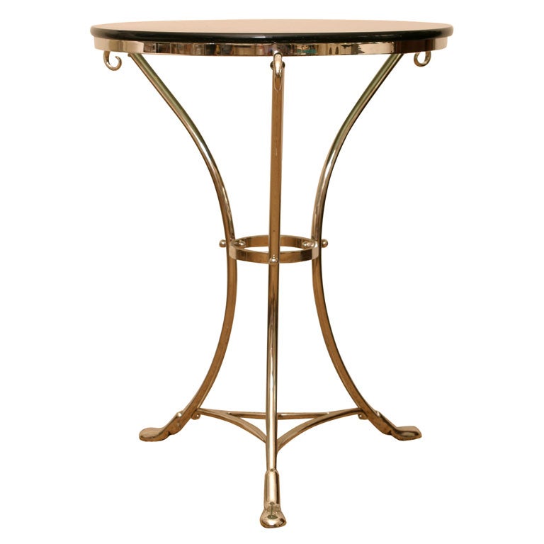 Classical Round Nickel Silver Side Table at 1stDibs