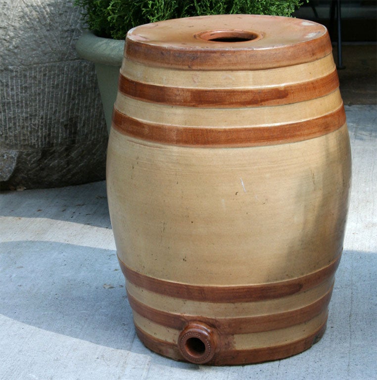 Salt Glazed Pottery Barrels/Garden Stools at 1stDibs