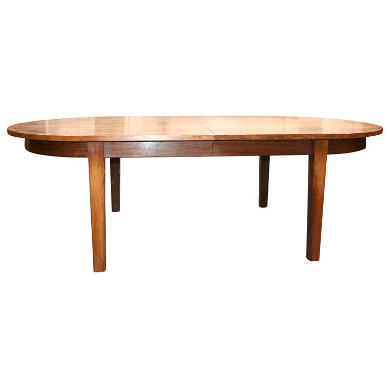 Large Expandable Rosewood Oval Dining Table 8' - 16' at 1stDibs