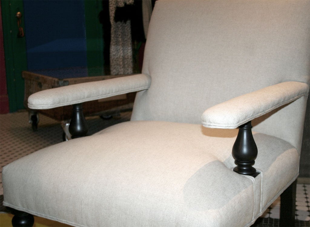 Belgian Open Arm Lounge Chairs at 1stDibs
