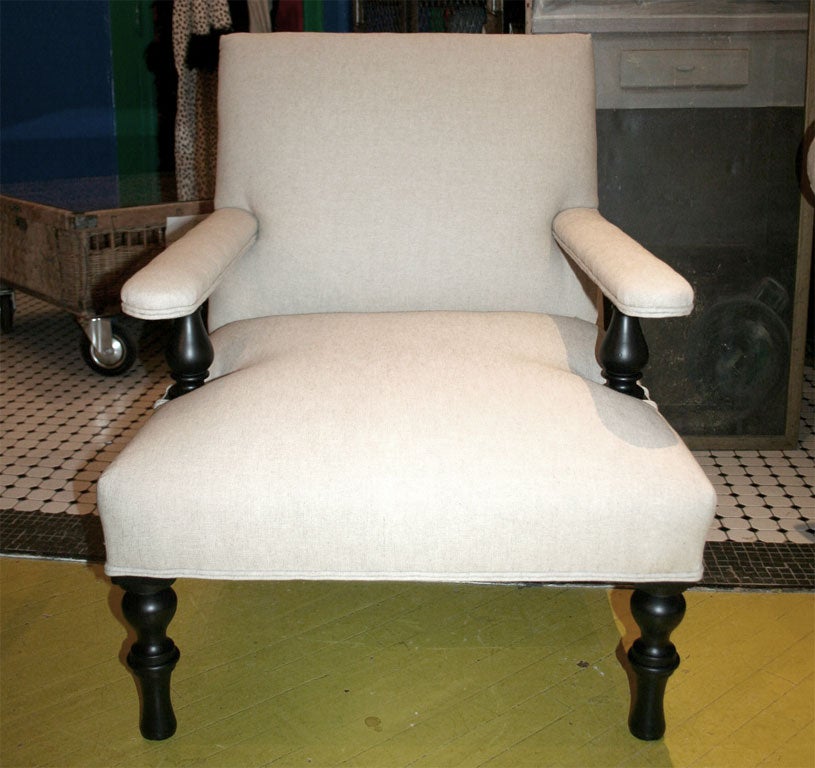 Belgian Open Arm Lounge Chairs at 1stDibs