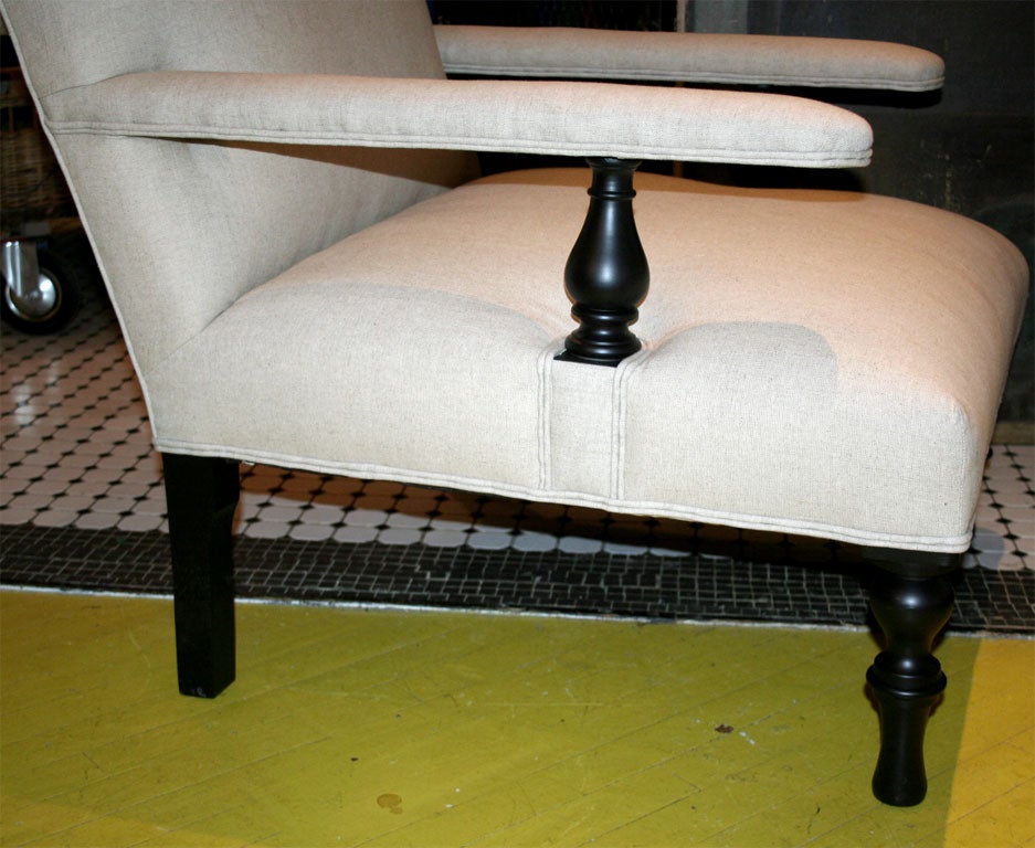 Belgian Open Arm Lounge Chairs at 1stDibs