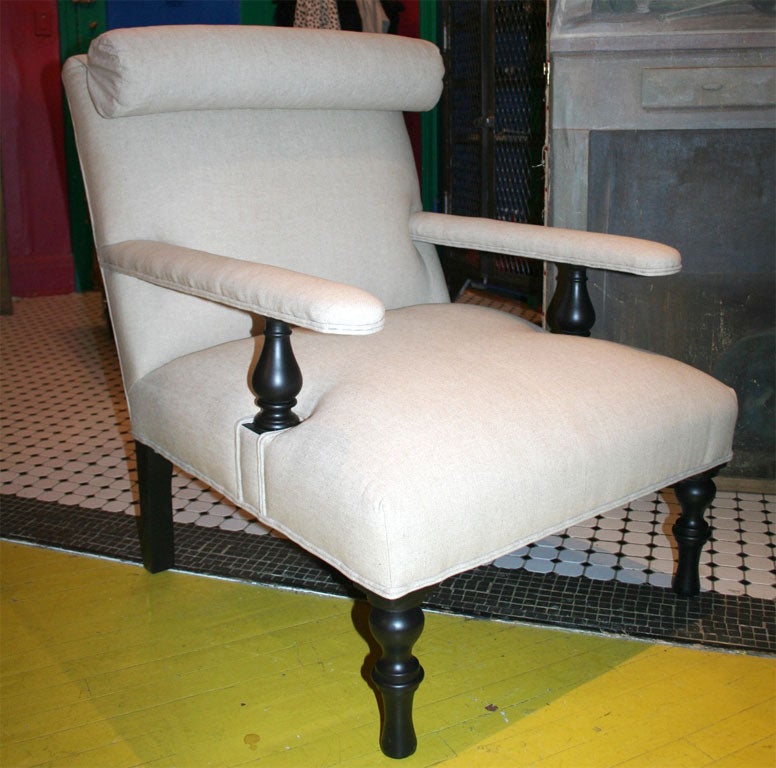 Belgian Open Arm Lounge Chairs at 1stDibs