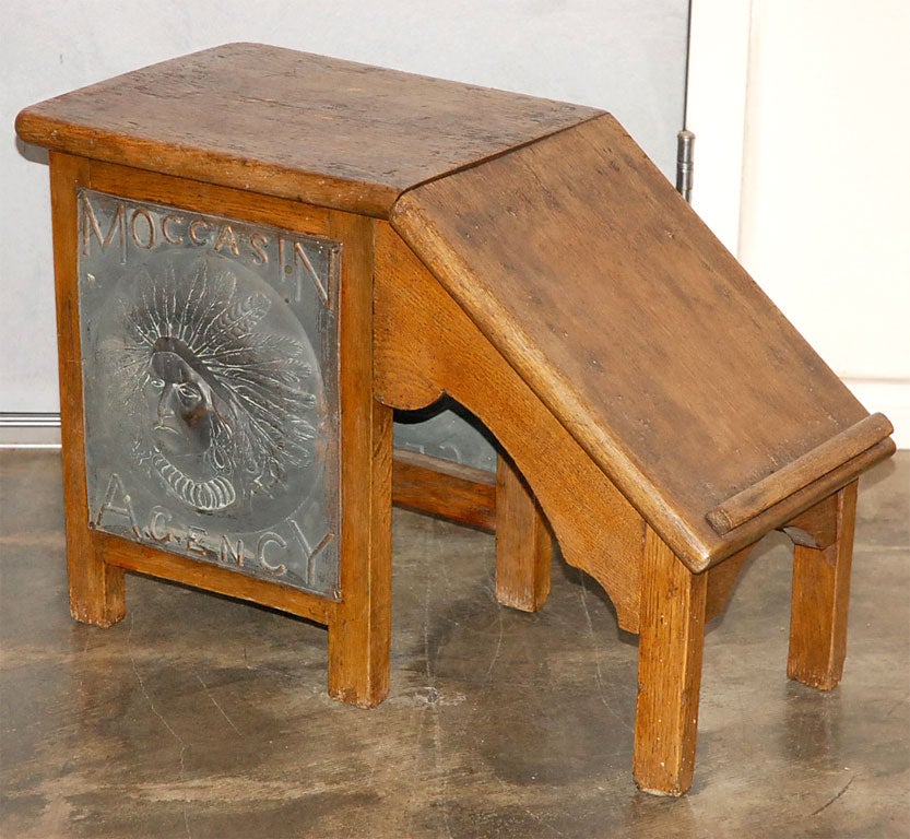 Moccasin Agency Shoe Fitting Stool For Sale at 1stDibs | vintage shoe ...