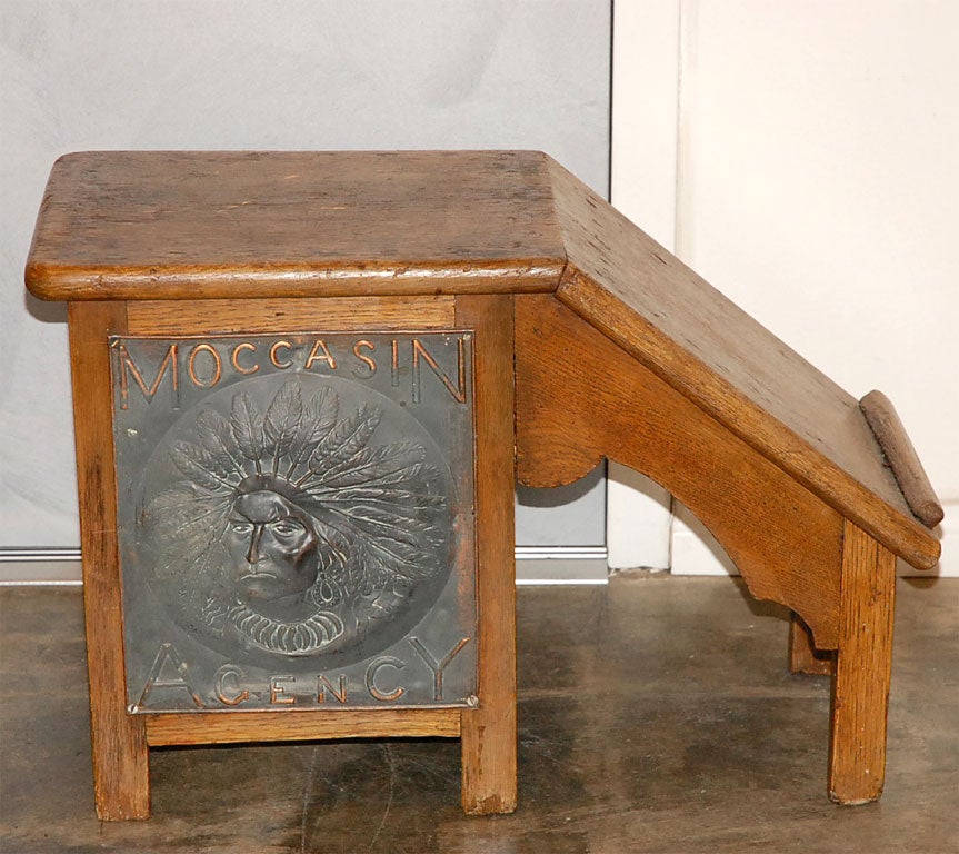 Moccasin Agency Shoe Fitting Stool For Sale at 1stDibs | vintage shoe ...