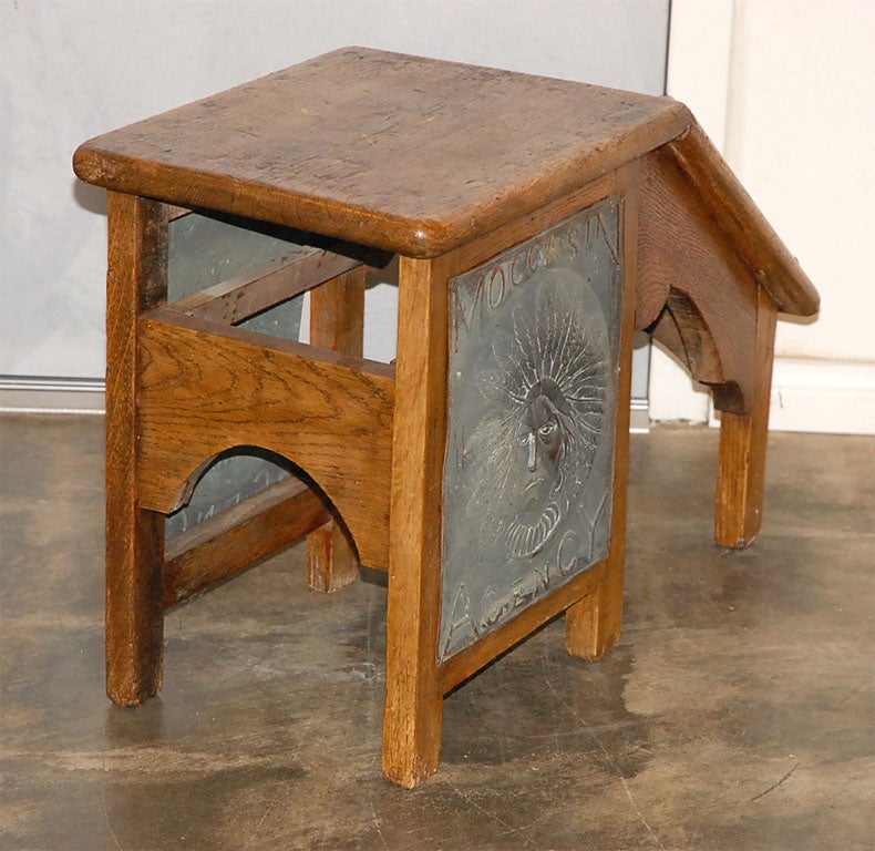 Moccasin Agency Shoe Fitting Stool For Sale at 1stDibs | vintage shoe ...