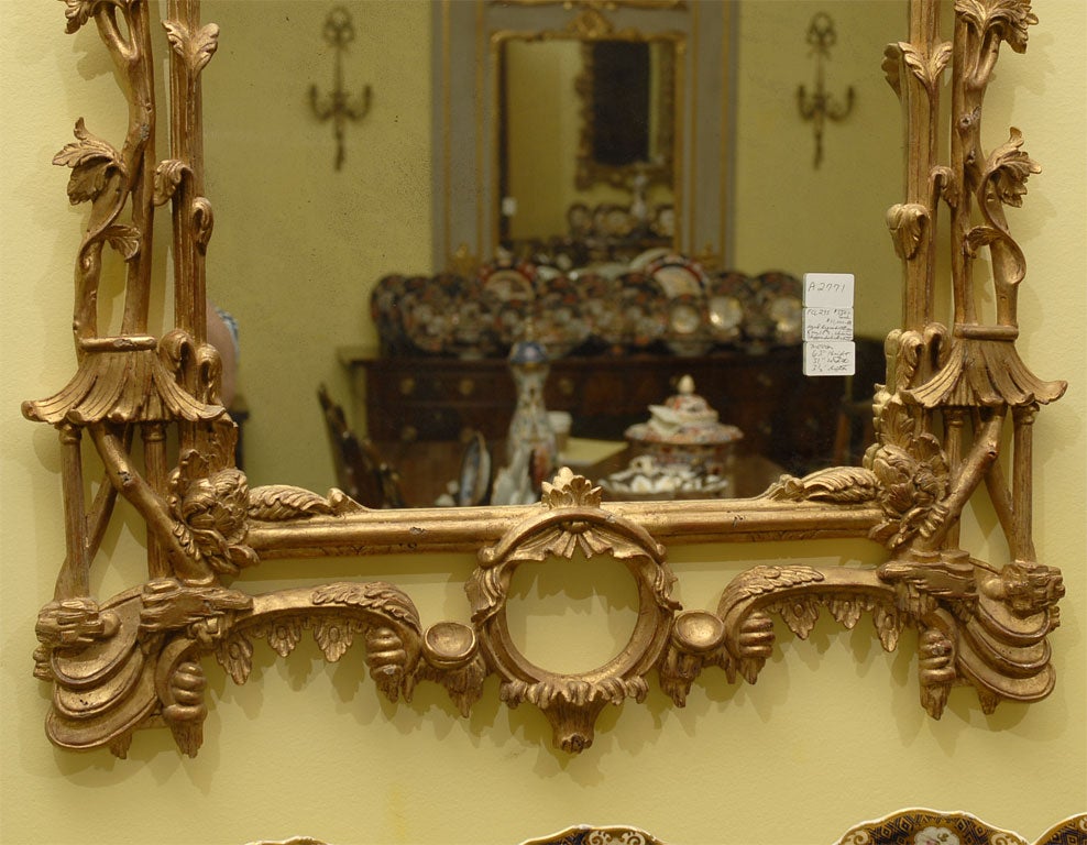 Pair of Aged Reproduction Chinese Chippendale Mirrors at 1stDibs