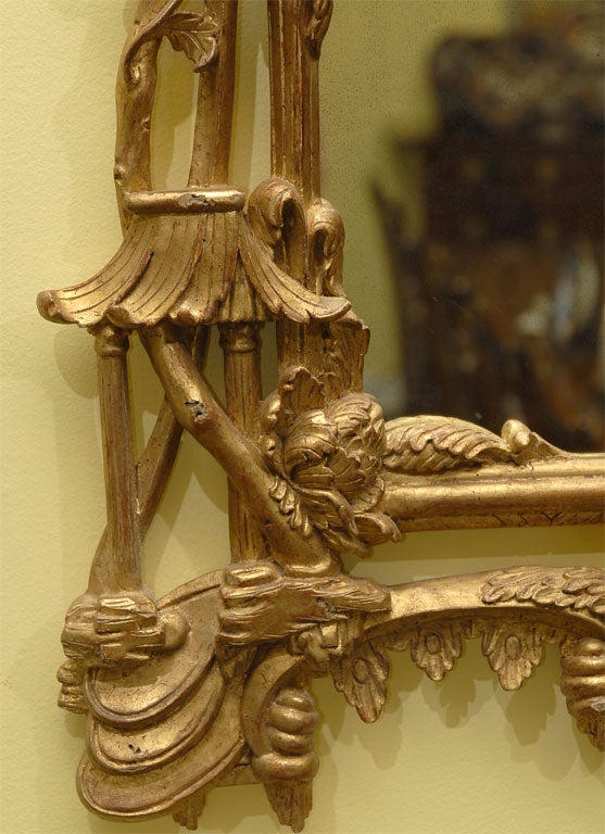Pair of Aged Reproduction Chinese Chippendale Mirrors at 1stDibs