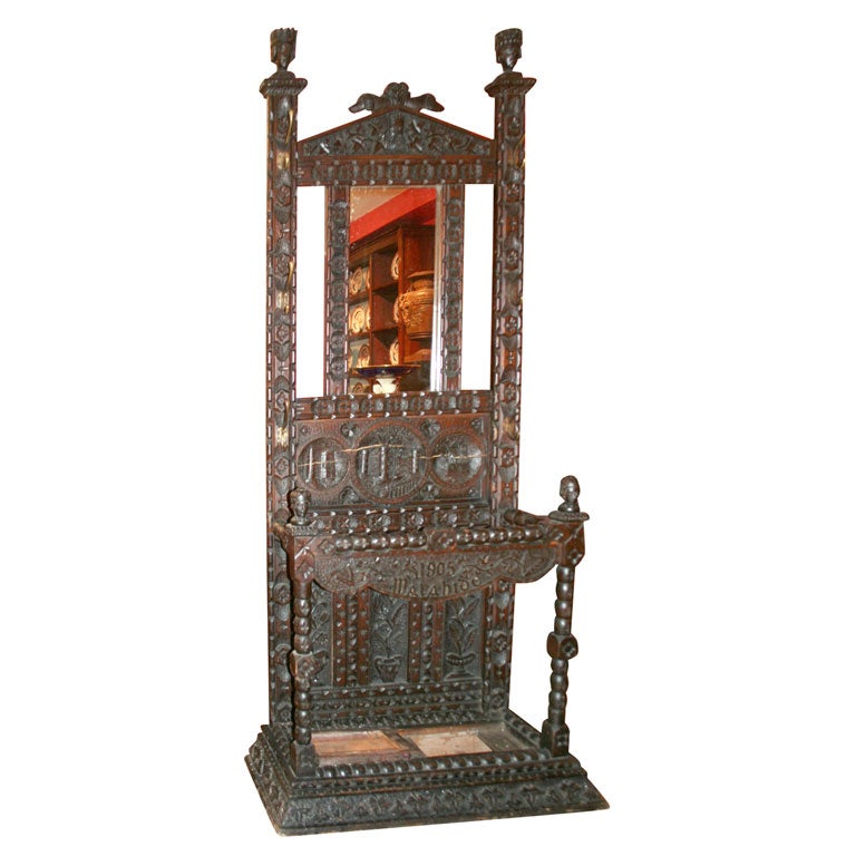 Irish Bog Oak Hall Stand at 1stDibs