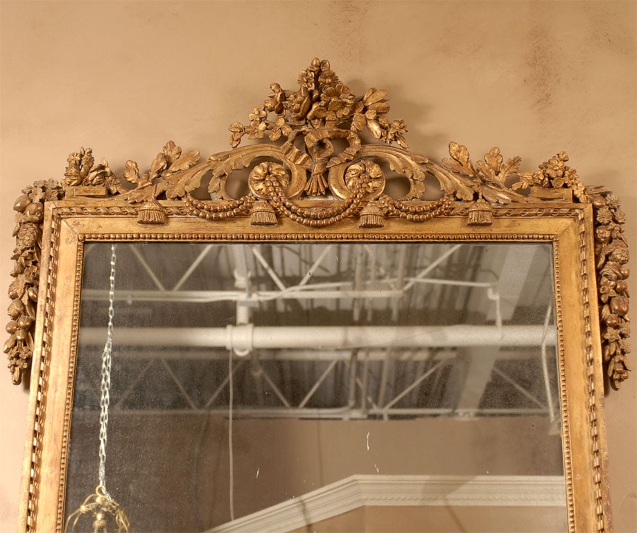 Early Hand Carved Gilt Mirror at 1stDibs