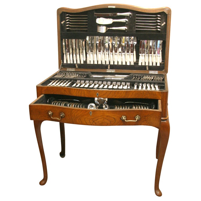 Sterling Silver and Mother of Pearl Handled Flatware Service at 1stDibs ...