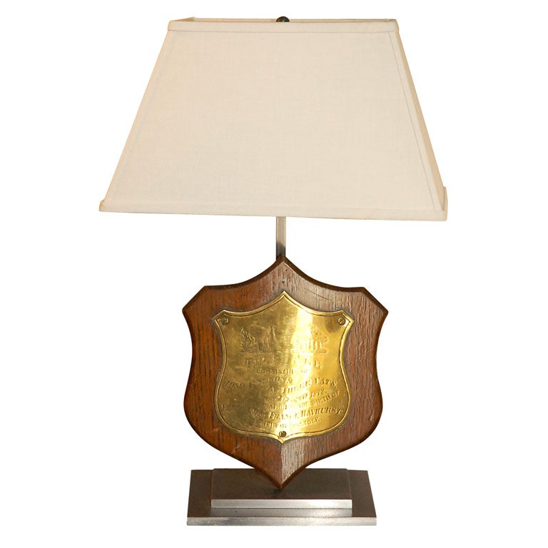 English Shield Lamp, Circa 1840 at 1stDibs