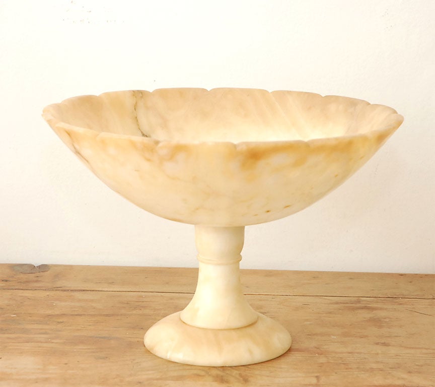 Large Old Alabaster Bowl at 1stDibs