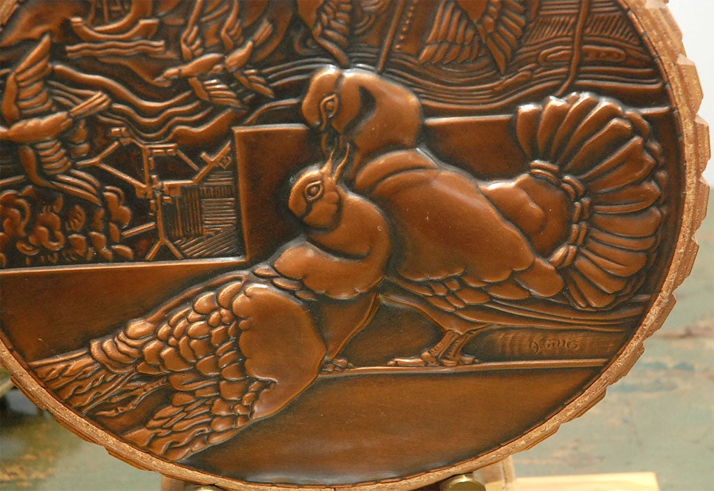 Pair of Repousse Lamps For Sale at 1stDibs