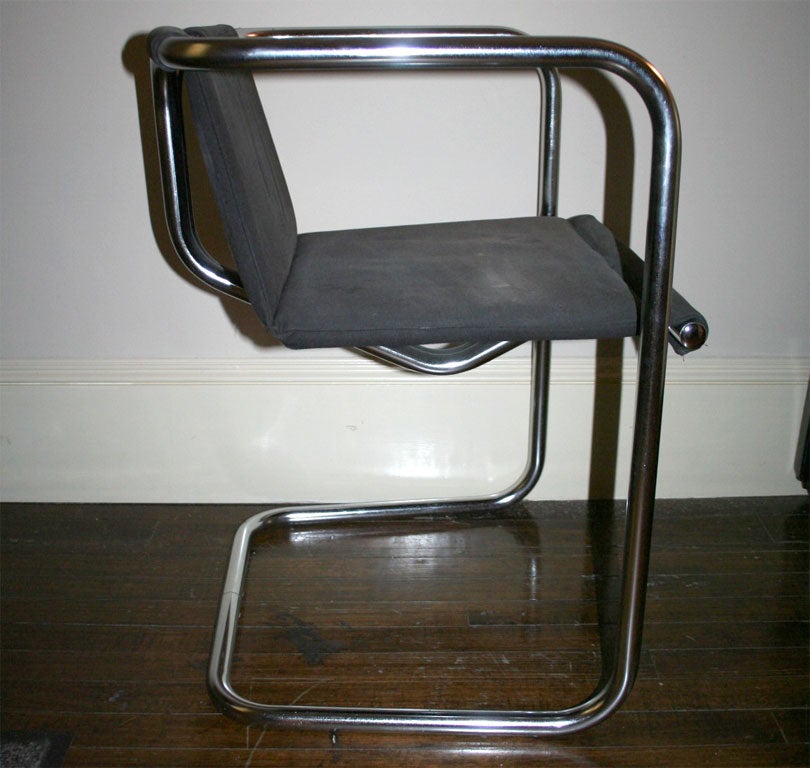 Mid-century Pair of Chrome Chairs For Sale at 1stDibs
