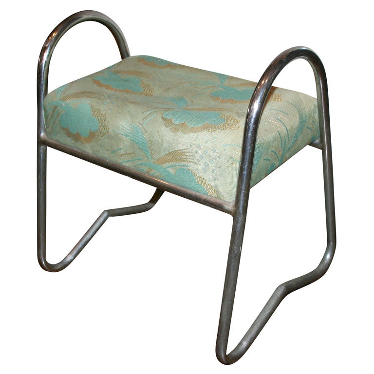 Chrome Foot Stool For Sale at 1stDibs