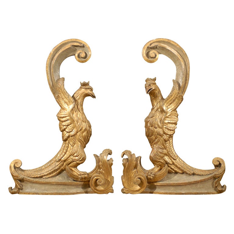 Pair of 18th Century Phoenix For Sale at 1stDibs