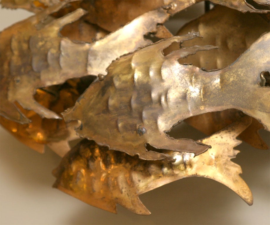 Large Exciting Curtis Jere Style School of Fish Sculpture at 1stDibs