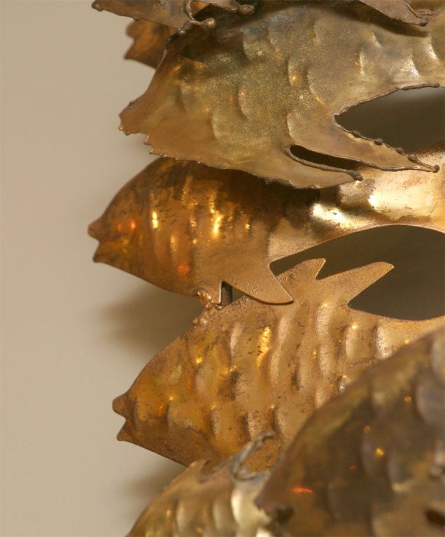 Large Exciting Curtis Jere Style School of Fish Sculpture at 1stDibs