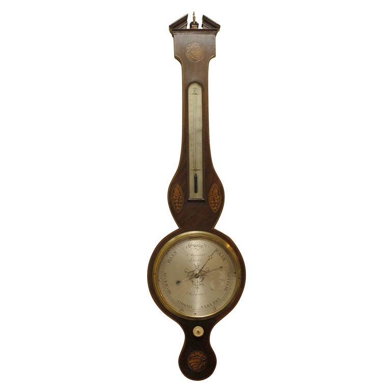 19th c. Mahogany Barometer For Sale at 1stDibs