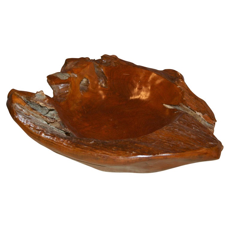 Carved Cypress Bowl at 1stDibs