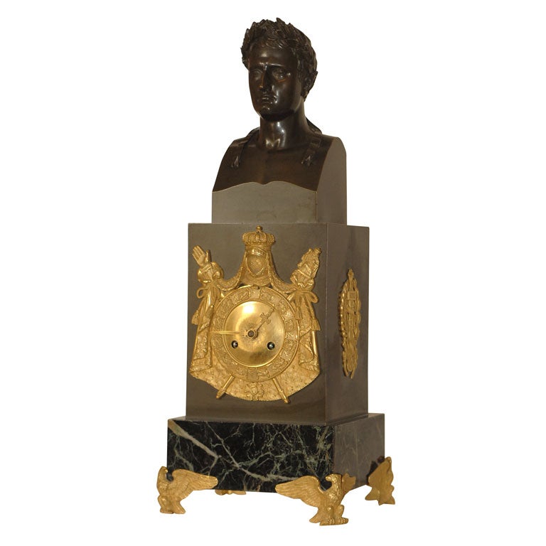 Bust of Napoleon Clock For Sale at 1stDibs