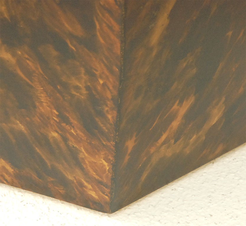 Pair of Oversized Drum Tables with Faux Tortoise Shell Finish at 1stDibs