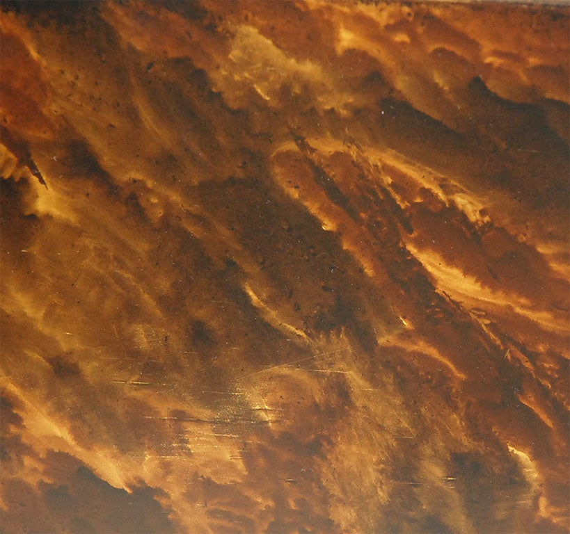 Pair of Oversized Drum Tables with Faux Tortoise Shell Finish at 1stDibs