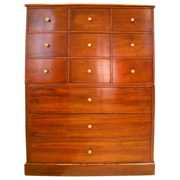 Mahogany Double Chest of Drawers at 1stDibs