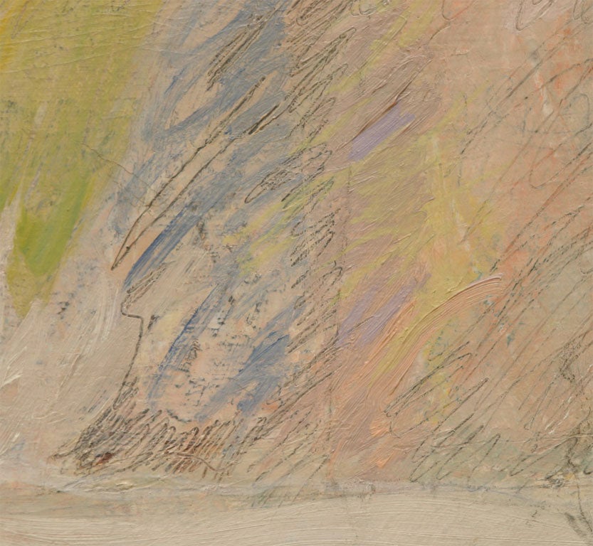 Pastel Abstract Oil on Canvas by Helene Weiss at 1stDibs