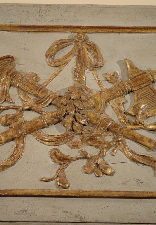 French Parcel-Gilt and Painted Decorative wall panel, c. 1780 at 1stDibs