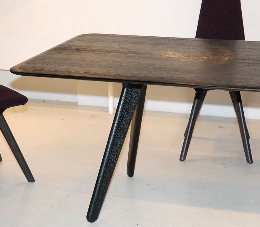 Slab Table and Tall Chairs by Tom Dixon at 1stDibs | tom dixon slab table