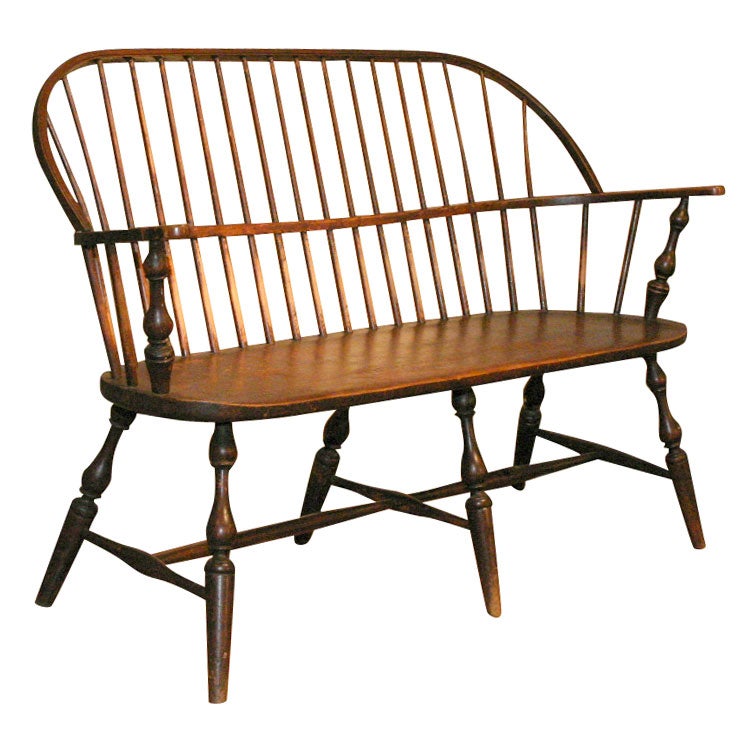 Bowback Windsor Settee at 1stDibs