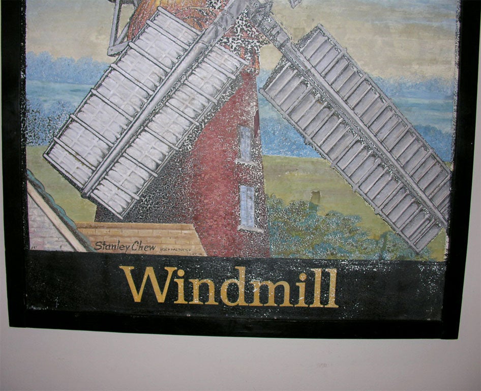 Painted Pub Sign for "Windmill" Pub by Stanley Chew at 1stDibs