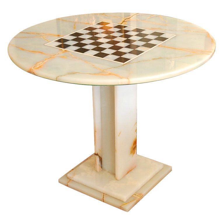 Italian Marble Game Table at 1stDibs